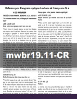 Referans pou reyinyon Lavi nou ak travay nou fè a