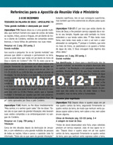 Referências para a Apostila da Reunião Vida e Ministério