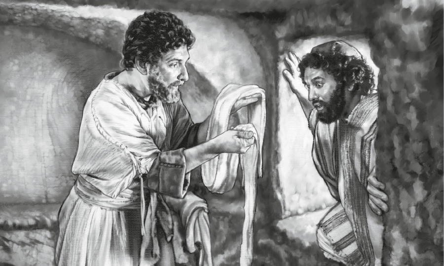 Peter At The Empty Tomb