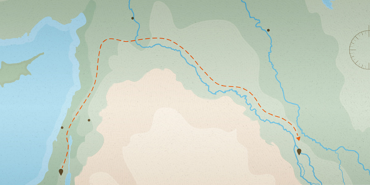 Babylonian Captivity: Map of the Long Trek to Babylonia