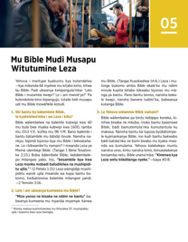 Mu Bible Mudi Musapu Witutumīne Leza