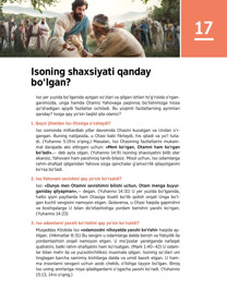 Isoning shaxsiyati qanday bo‘lgan?