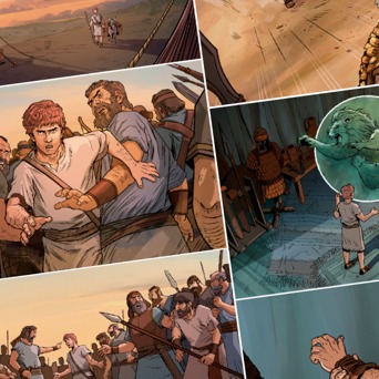 David Courageously Defeats Goliath | Illustrated Bible Story