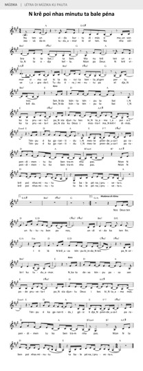 N krê poi nhas minutu ta bale péna