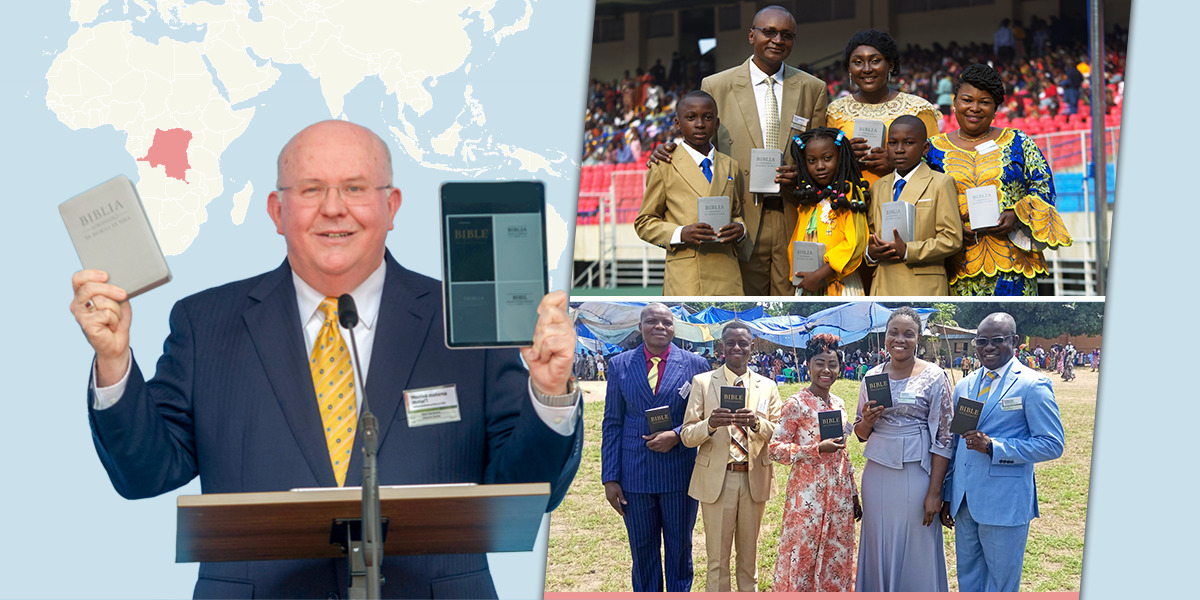 Lançamento da Tradução do Novo Mundo revisada no idioma lingala e de ...